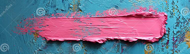 A Textured Blue Wall Featuring a Contrasting Pink Rectangular Paint ...