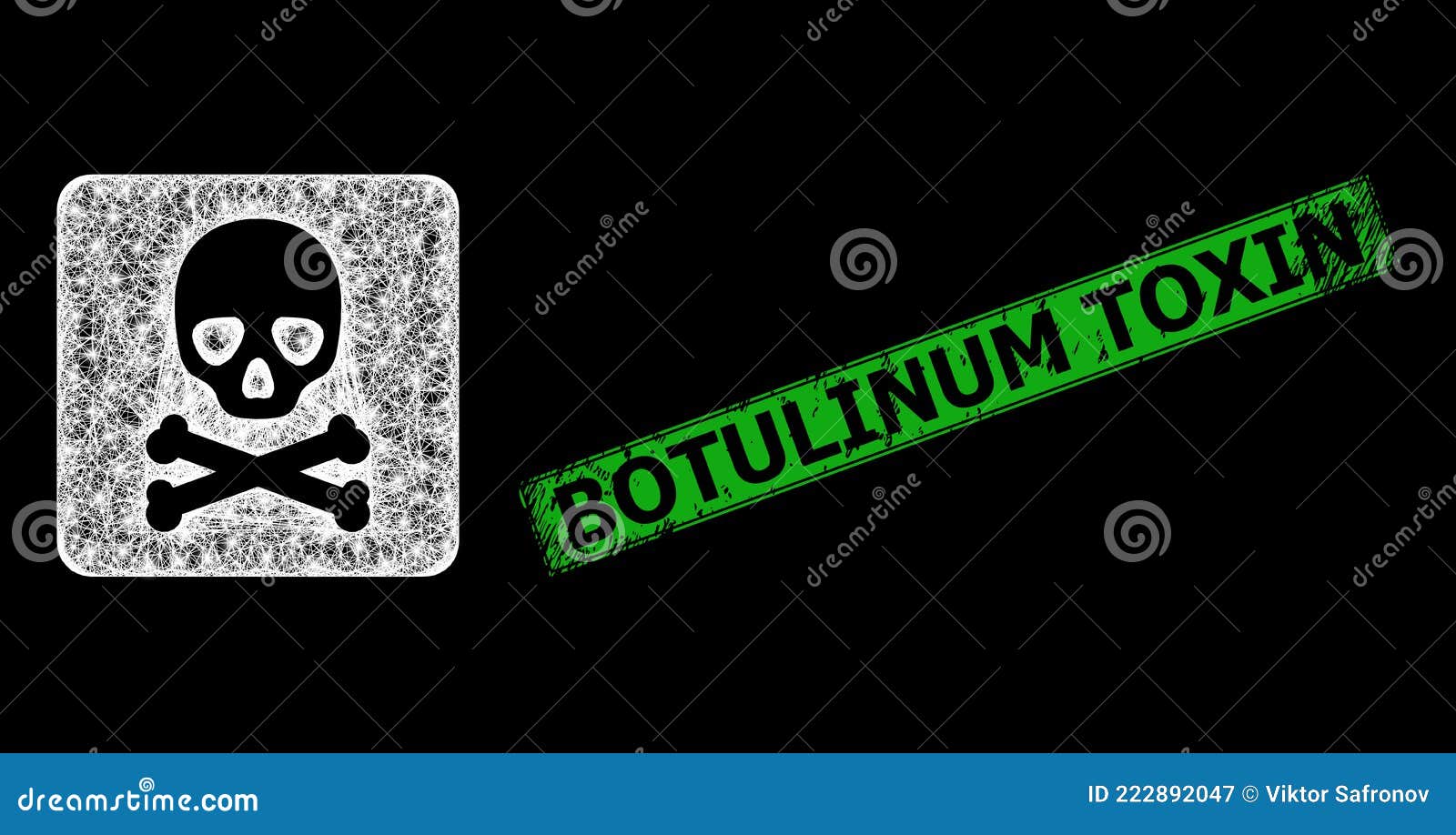 Textured Botulinum Toxin Stamp Seal and Hatched Death Box Mesh with ... Textured Botulinum Toxin Stamp Seal and Hatched Death Box Mesh with ...
