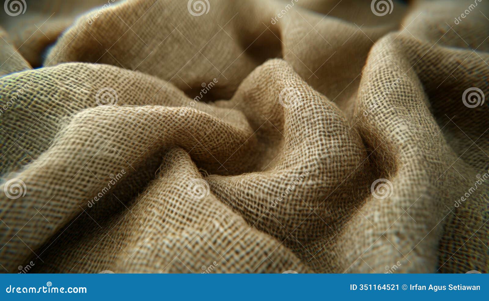 Textured Burlap Fabric Draped in Soft Waves Stock Illustration ...