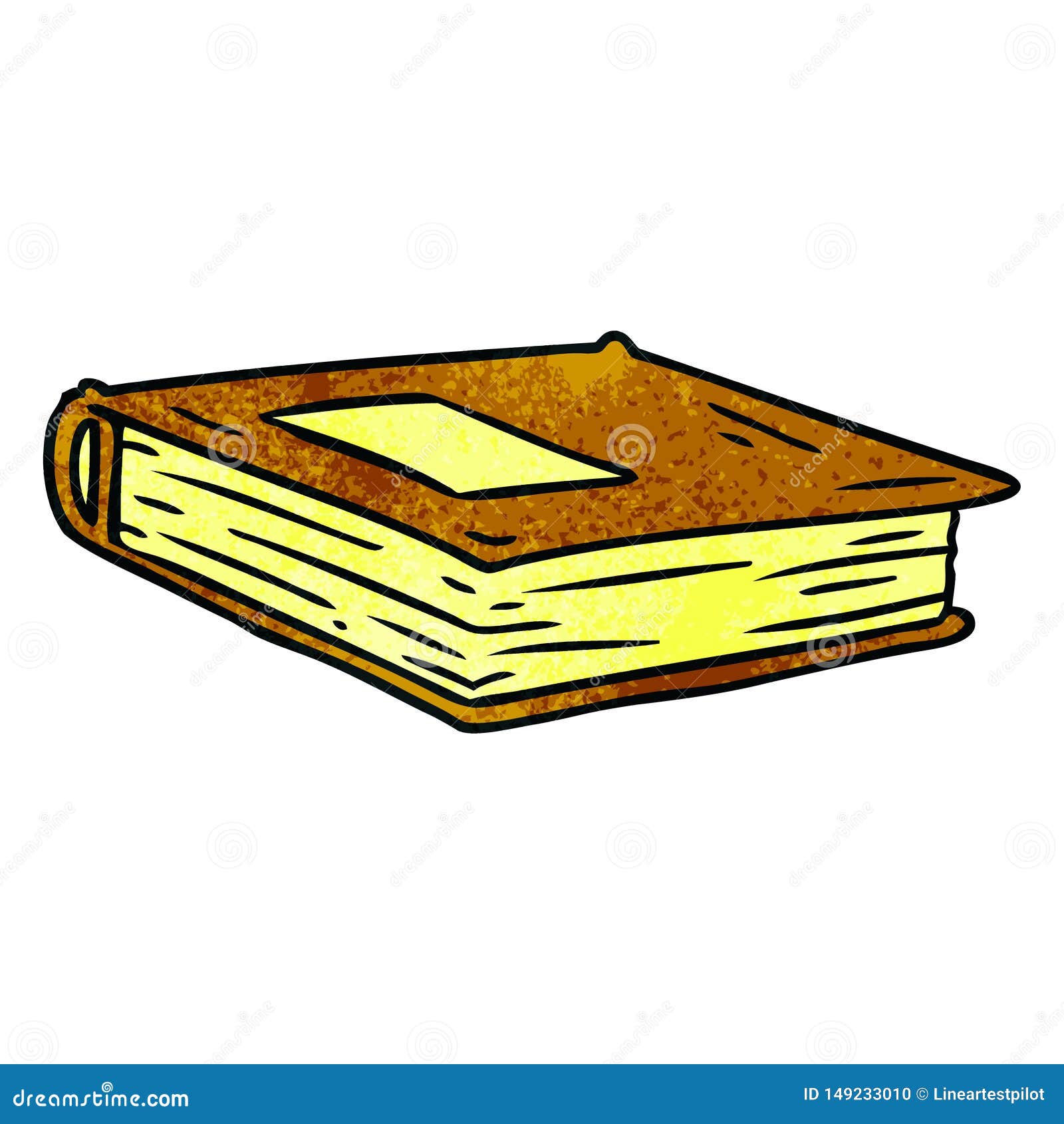 Textured Cartoon Doodle of a Red Journal Stock Vector - Illustration of ...