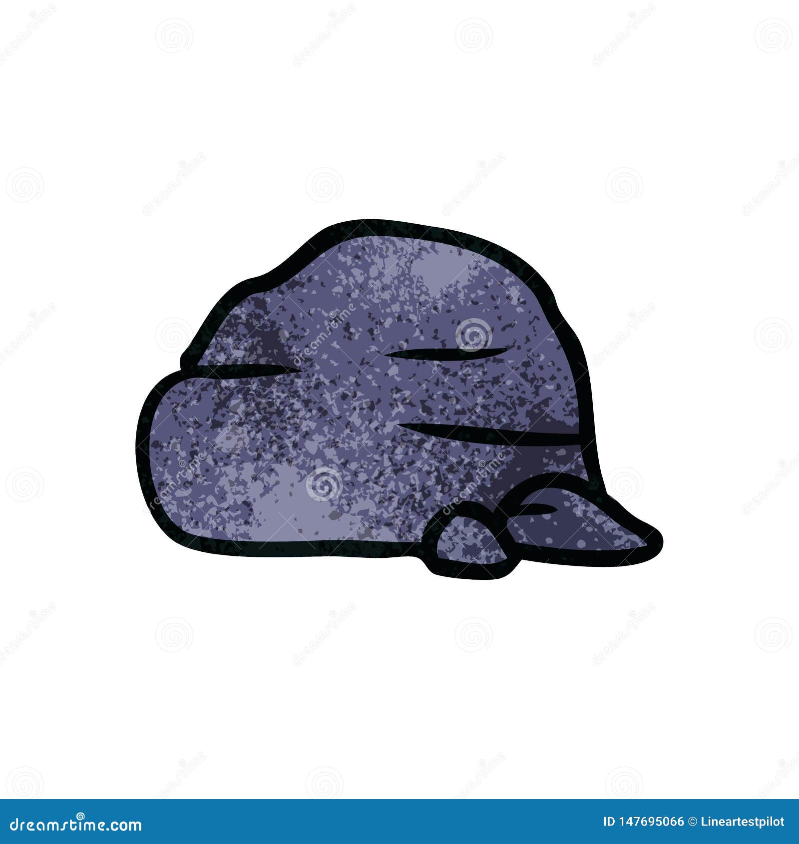 Textured Cartoon Doodle of Stone and Pebbles Stock Vector ...