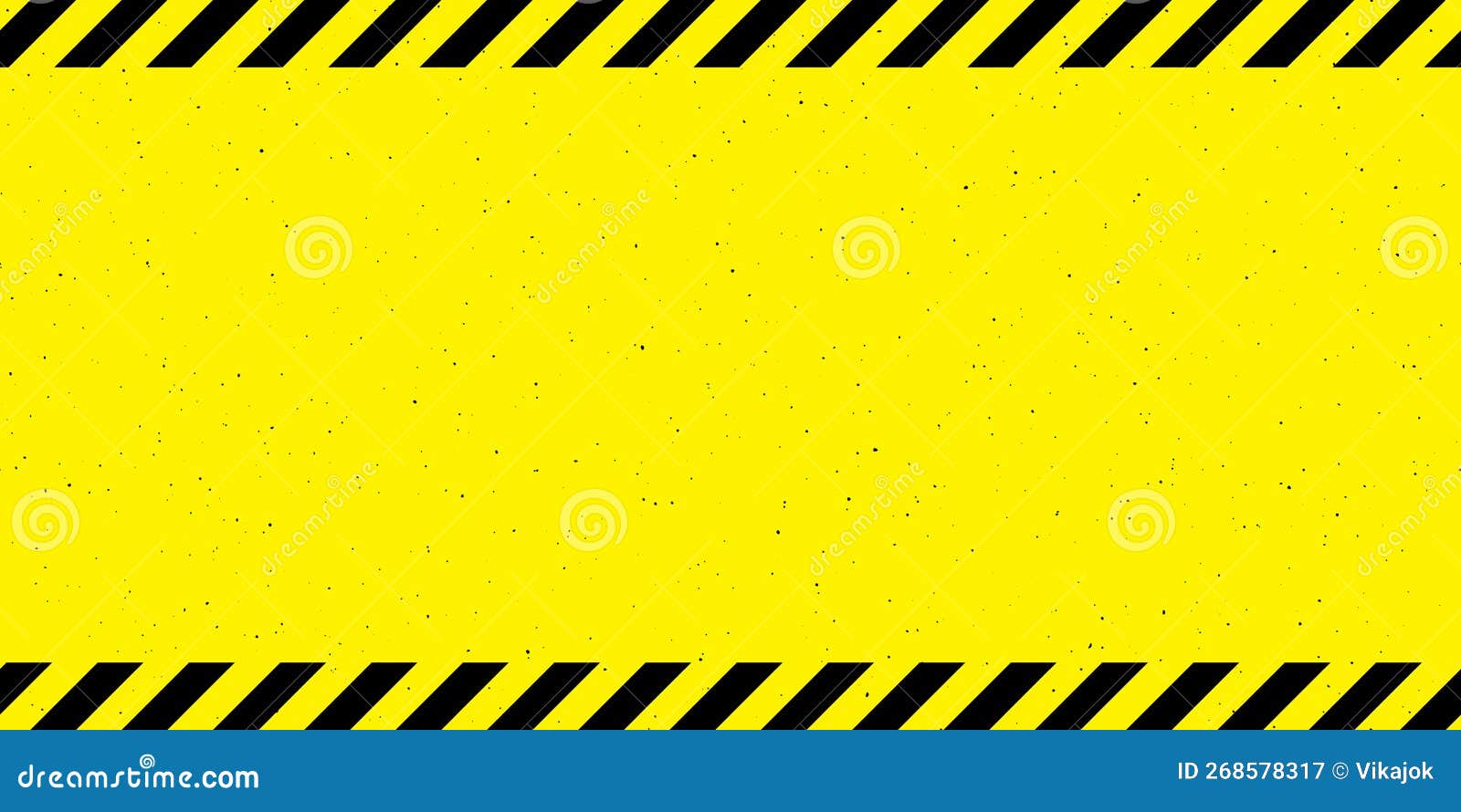 Textured Caution Tape Frame Background. Yellow and Black Diagonal ...
