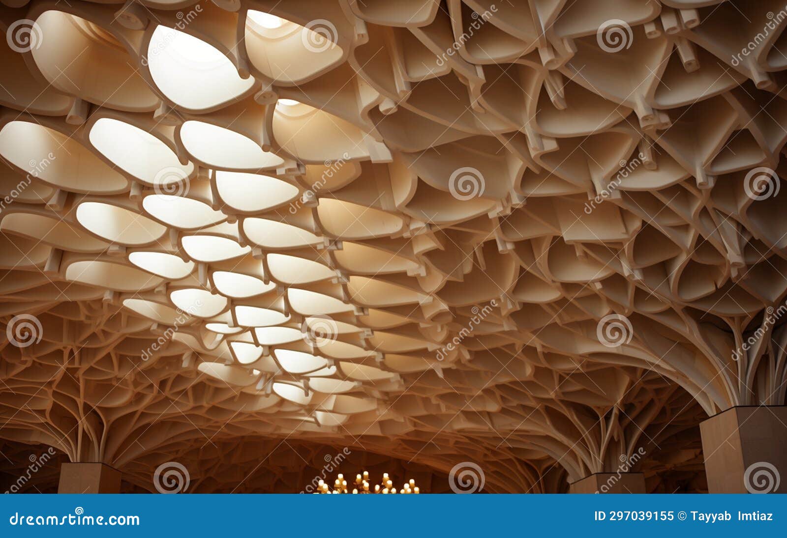 Textured Ceiling Design on Generative Ai . Stock Illustration ...