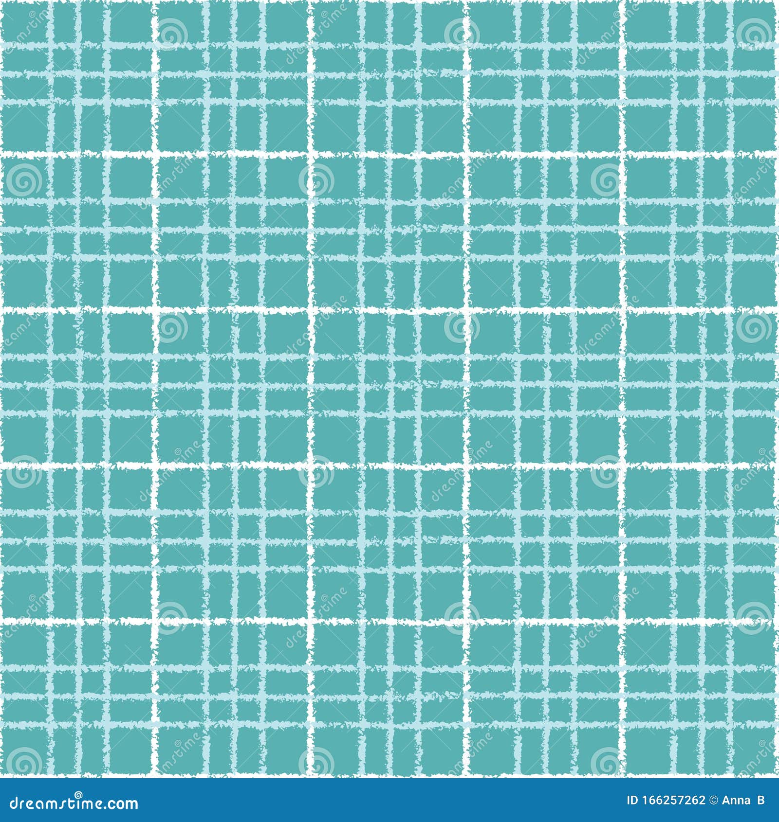 Textured Check Seamless Pattern in Teal and White. Plaid Vector Design ...