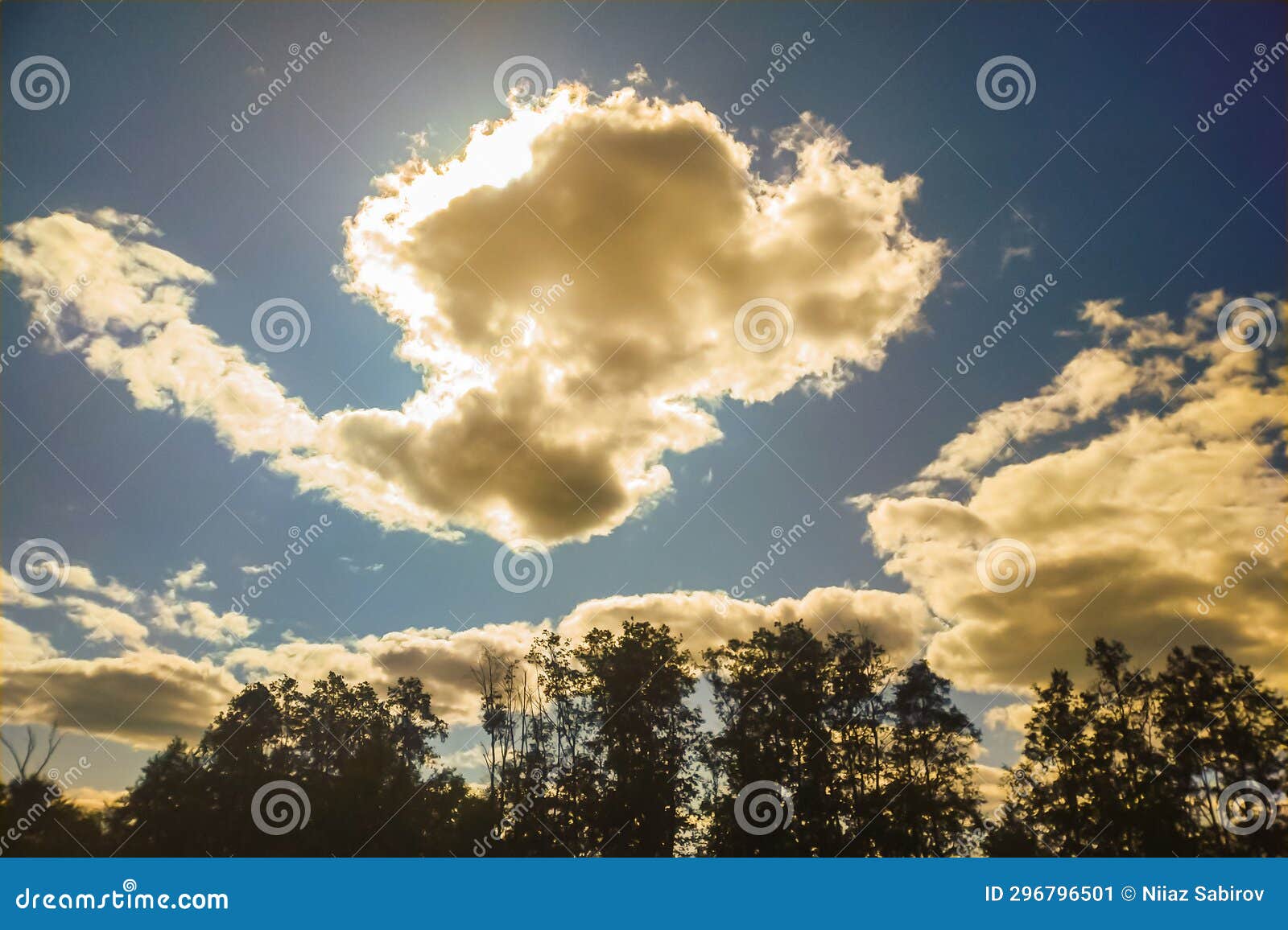 Textured Clouds in the Sky with a Slight Glow and Haze, a Bit Blurry ...