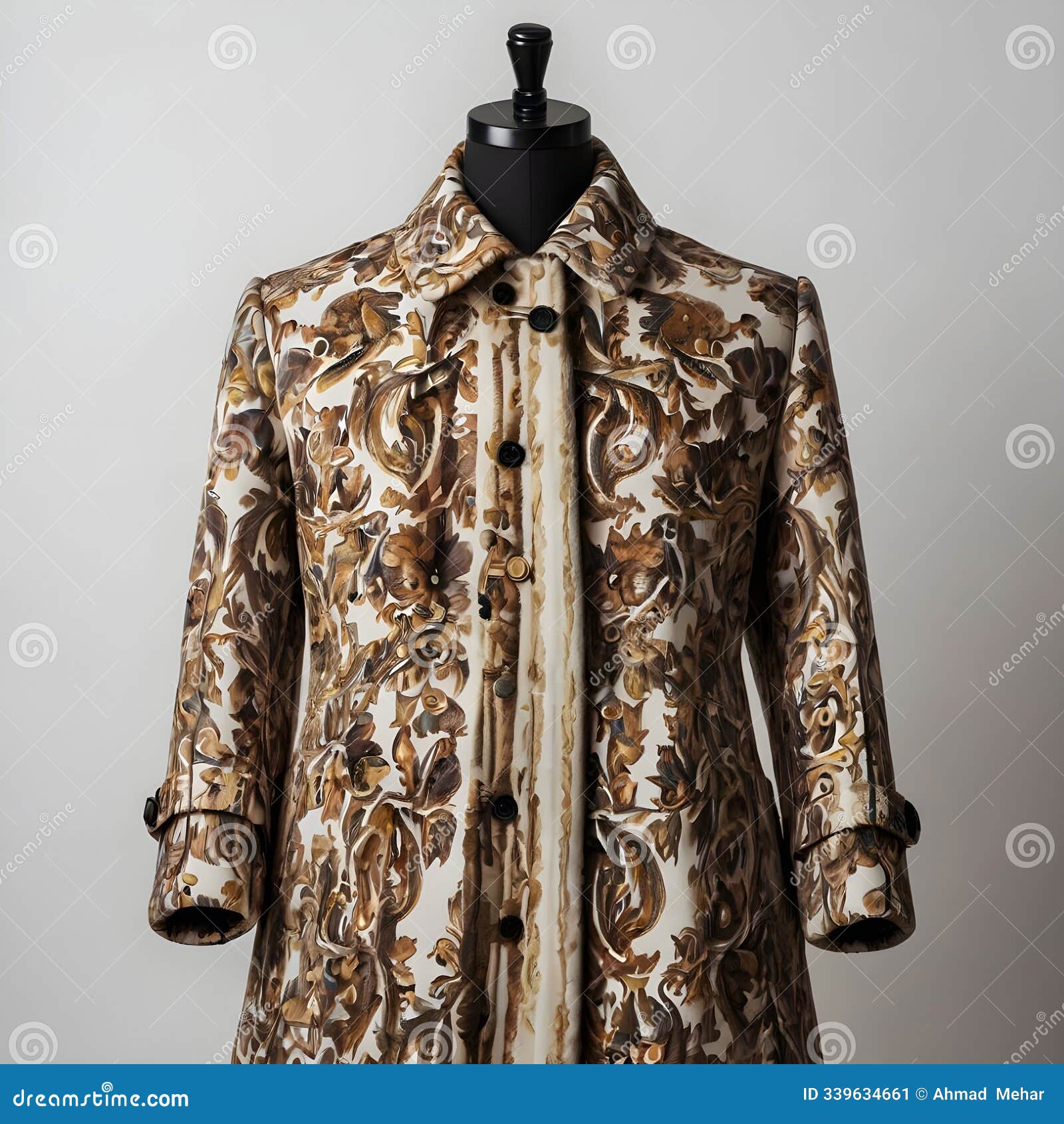 A Textured Coat Displayed Against a Plain White Background Stock ...