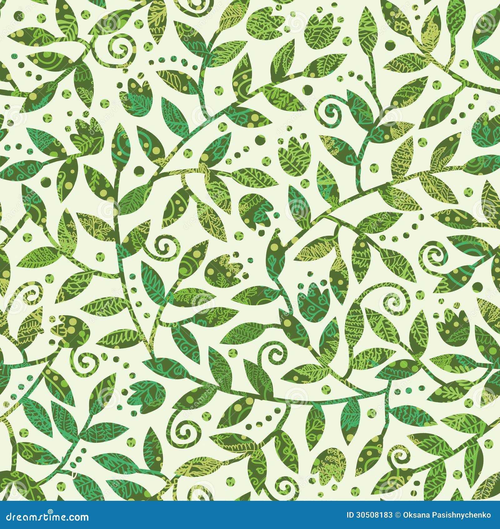 Textured Colorful Branches Seamless Pattern Stock Vector - Illustration ...