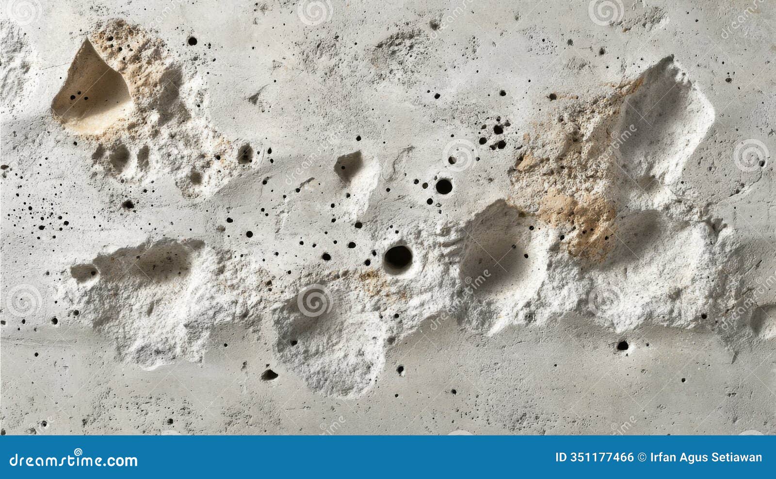 Textured Concrete Surface with Irregular Holes and Cavities Stock ...