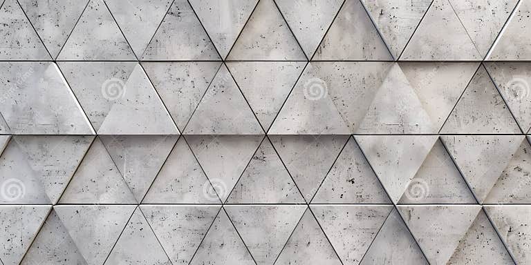 Textured Concrete Triangle Tiles Wall Cladding Stock Illustration ...