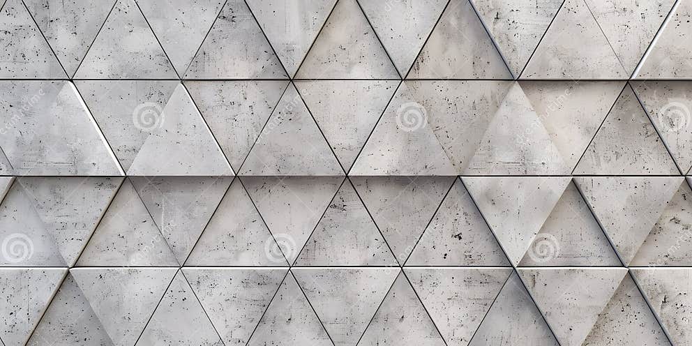 Textured Concrete Triangle Tiles Wall Cladding Stock Illustration ...