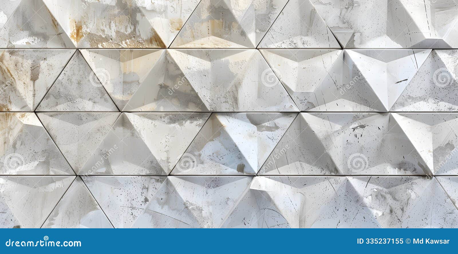 Textured Concrete Triangle Tiles Wall Cladding Stock Illustration ...