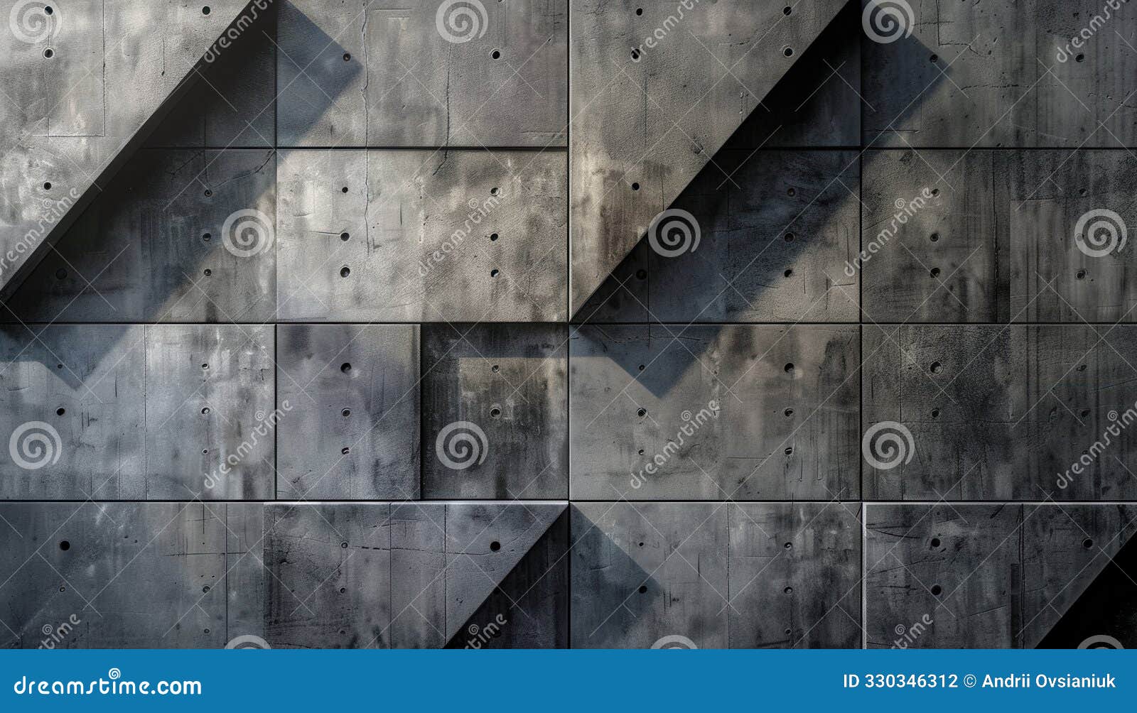 Modern Concrete Wall with Geometric Patterns and Shadows Stock ...