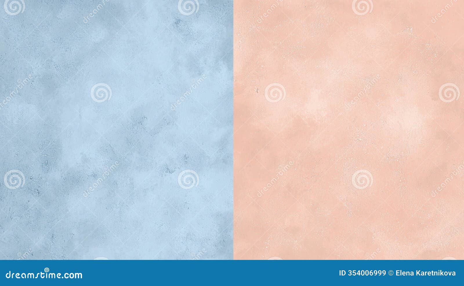Textured Concrete Wall Painted in Pastel Blue and Pink, Split ...