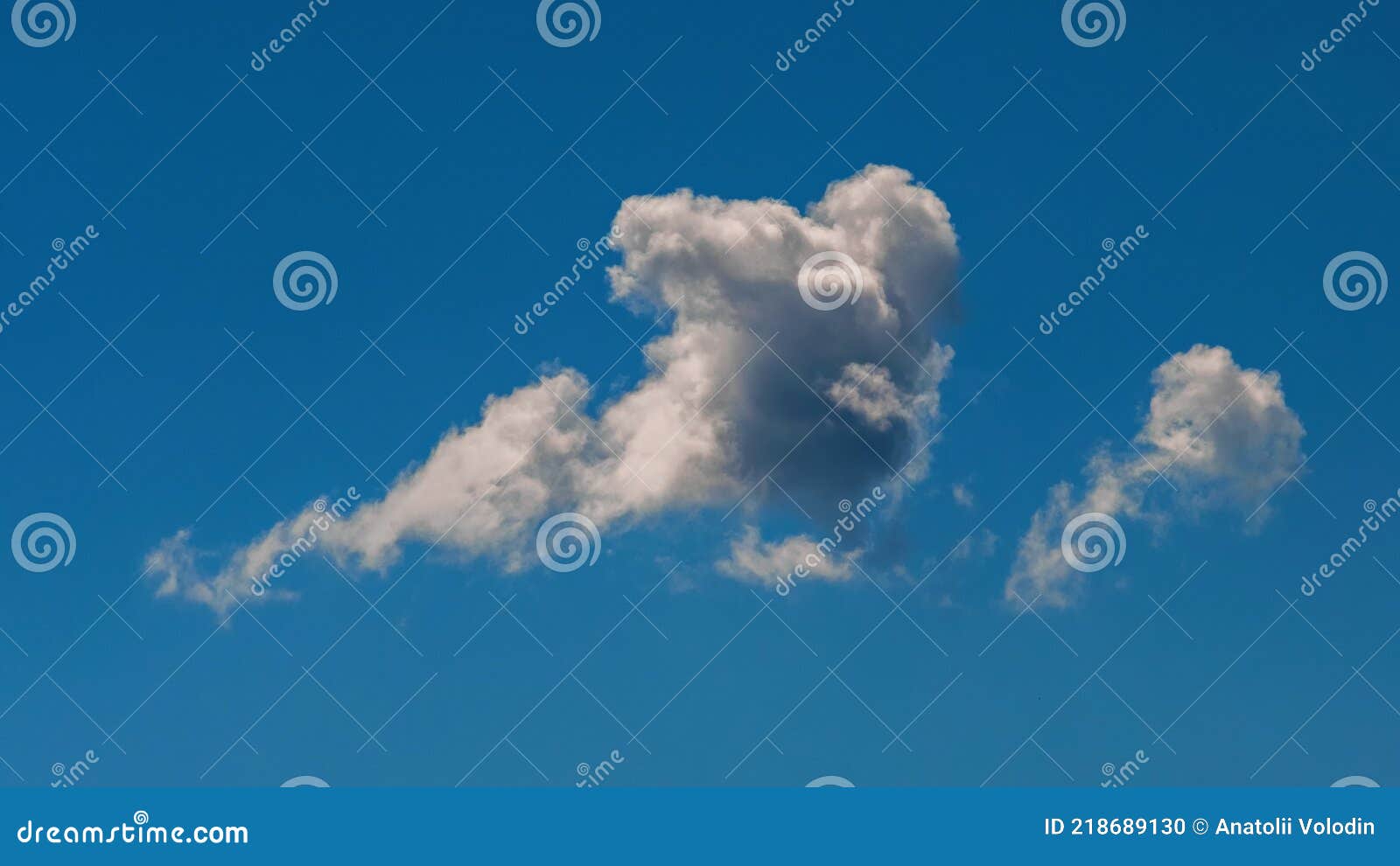 Textured Cumulus White Clouds Against a Blue Sky Stock Photo - Image of ...