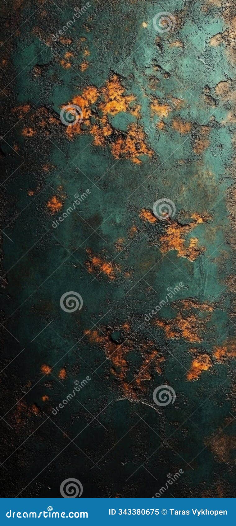 Textured Dark Green Metal with Rust and Oxidation for a Striking ...