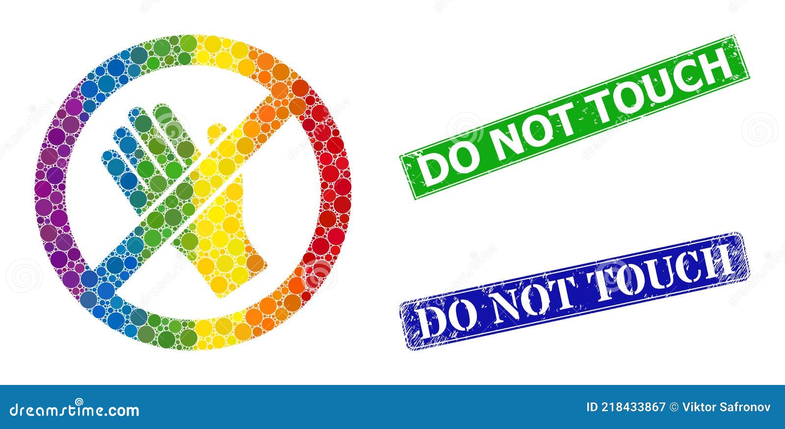 Textured Do Not Touch Stamps and Spectrum Gradient Dotted Do Not Touch ...