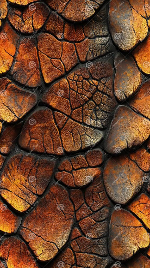 Textured Dragon Scale Surface in Warm Tones Stock Illustration ...