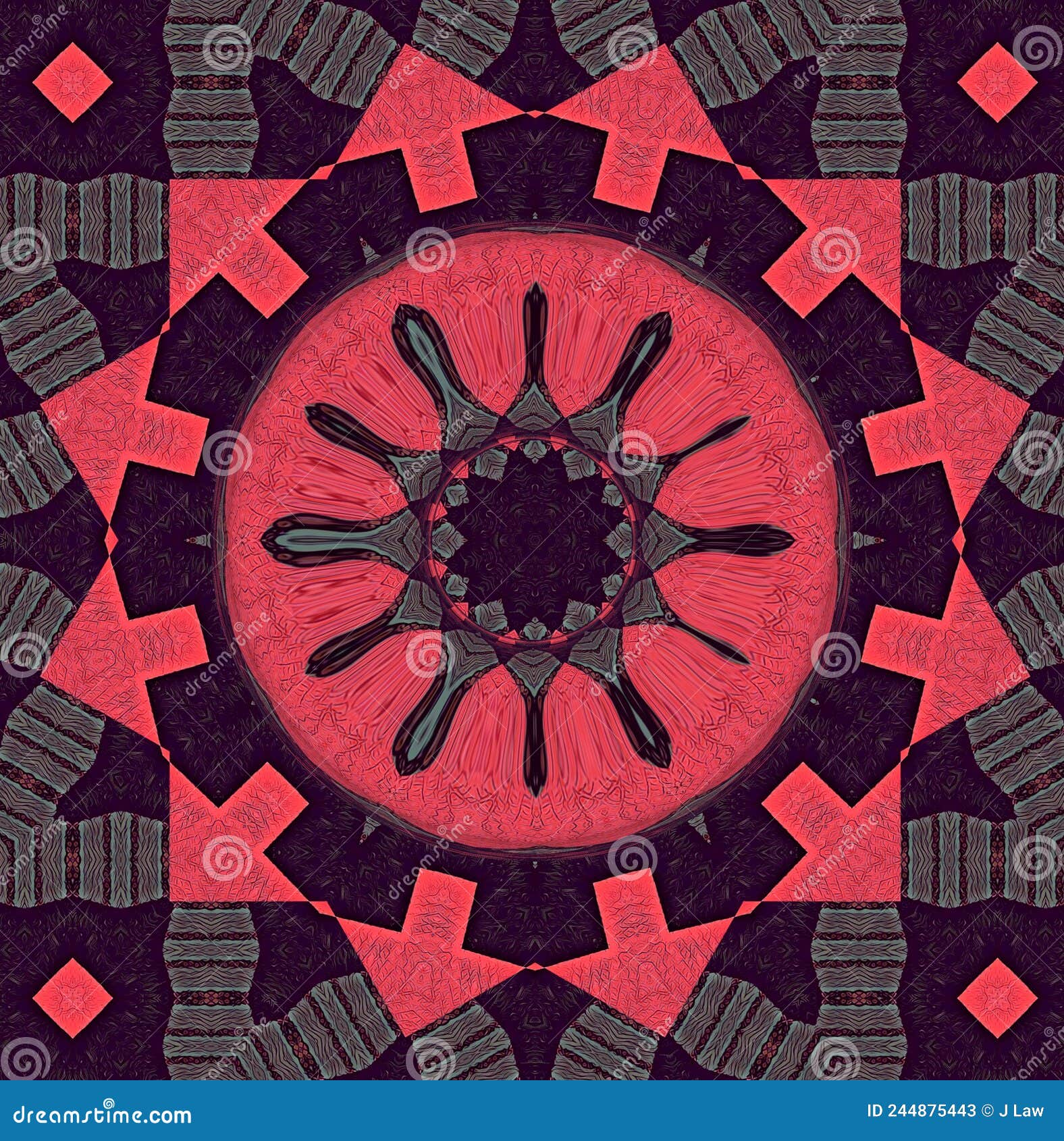 Pattern and Quicksilver Design from Dull Red and Grey Arrows with Drop ...