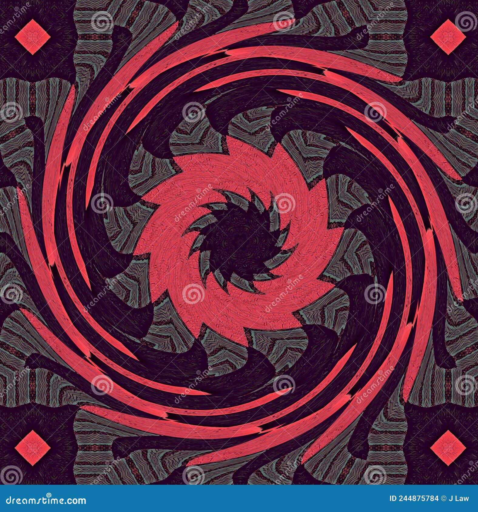 Fully Twisting Design in Red and Dull Grey Arrows Stock Illustration ...