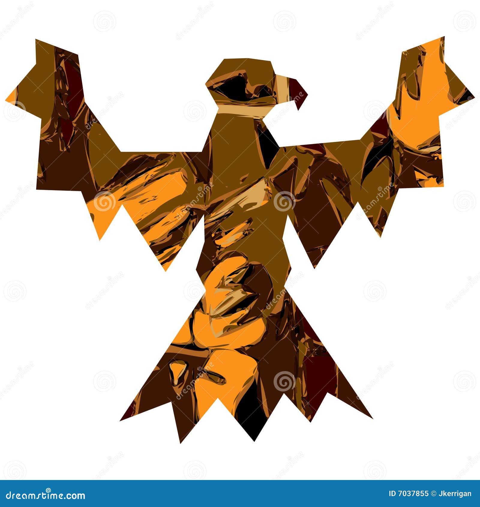 Textured Eagle stock vector. Illustration of tribal, isolated - 7037855