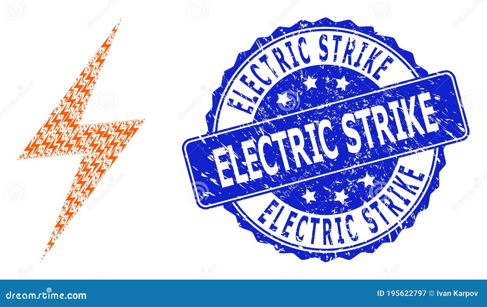 Textured Electric Strike Round Seal and Recursive Electric Strike Icon ... Textured Electric Strike Round Seal and Recursive Electric Strike Icon ...