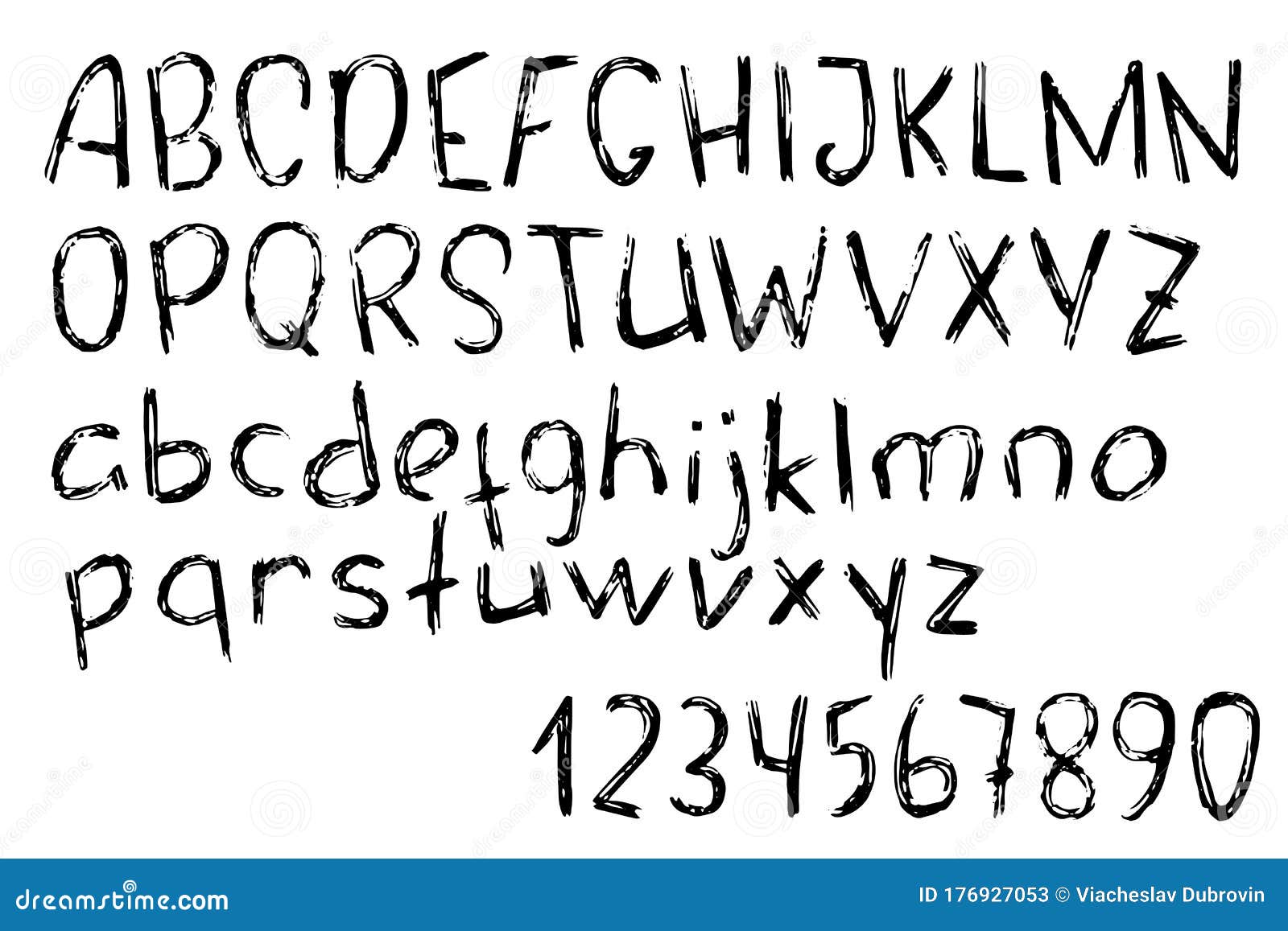 Scribble Uppercase Font Letter Alphabet Cartoon Vector | CartoonDealer ...