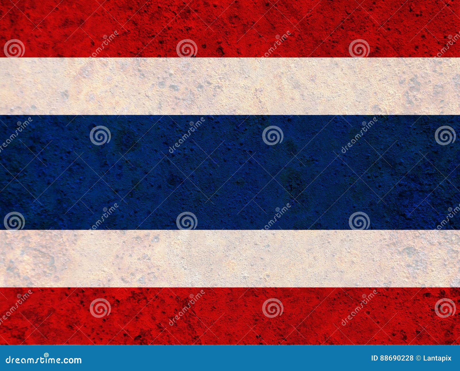 Textured Flag of Thailand in Nice Colors Stock Illustration ...