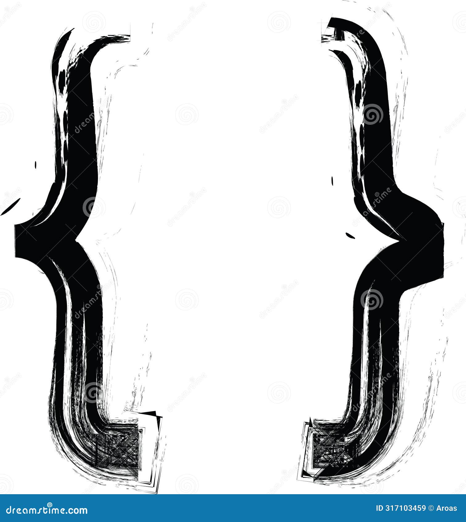 Textured Font with an Eroded Rough Letterpress Print Texture. Unique ...