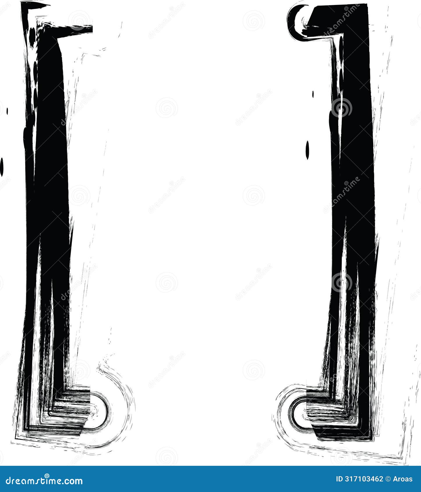 Textured Font with an Eroded Rough Letterpress Print Texture. Unique ...