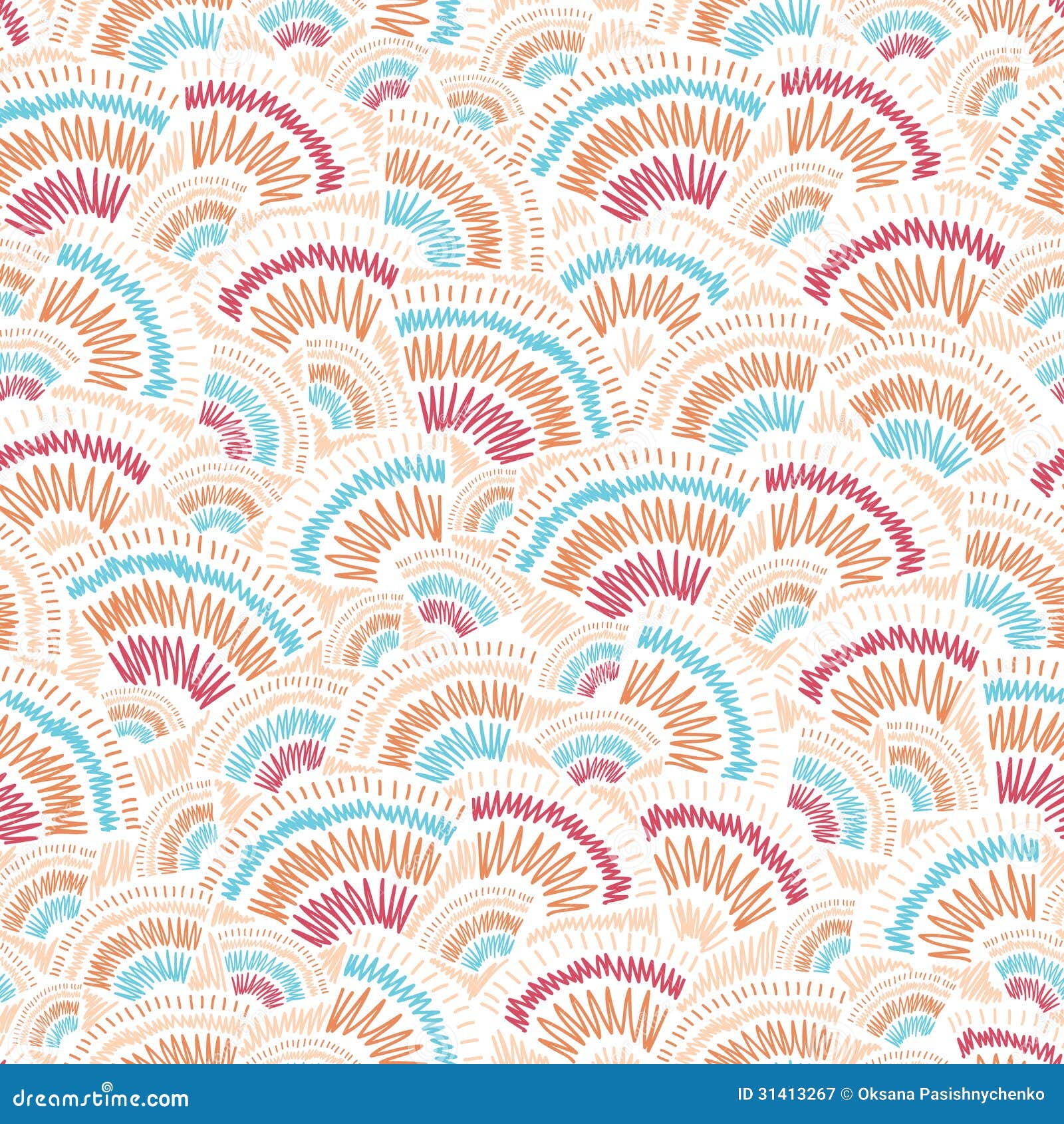 Textured Geometric Doodle Seamless Pattern Stock Vector - Illustration ...