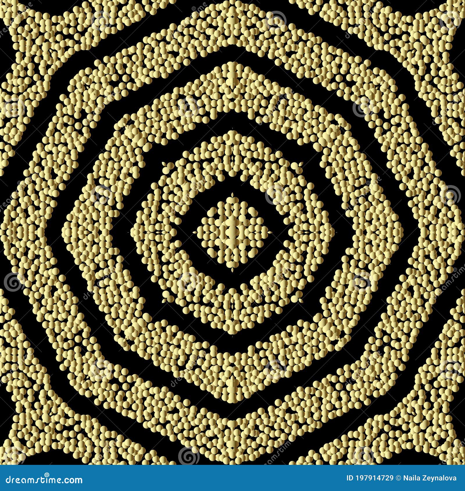 Textured Geometric Gold Seamless Pattern. Grunge Stippled Glitters ...