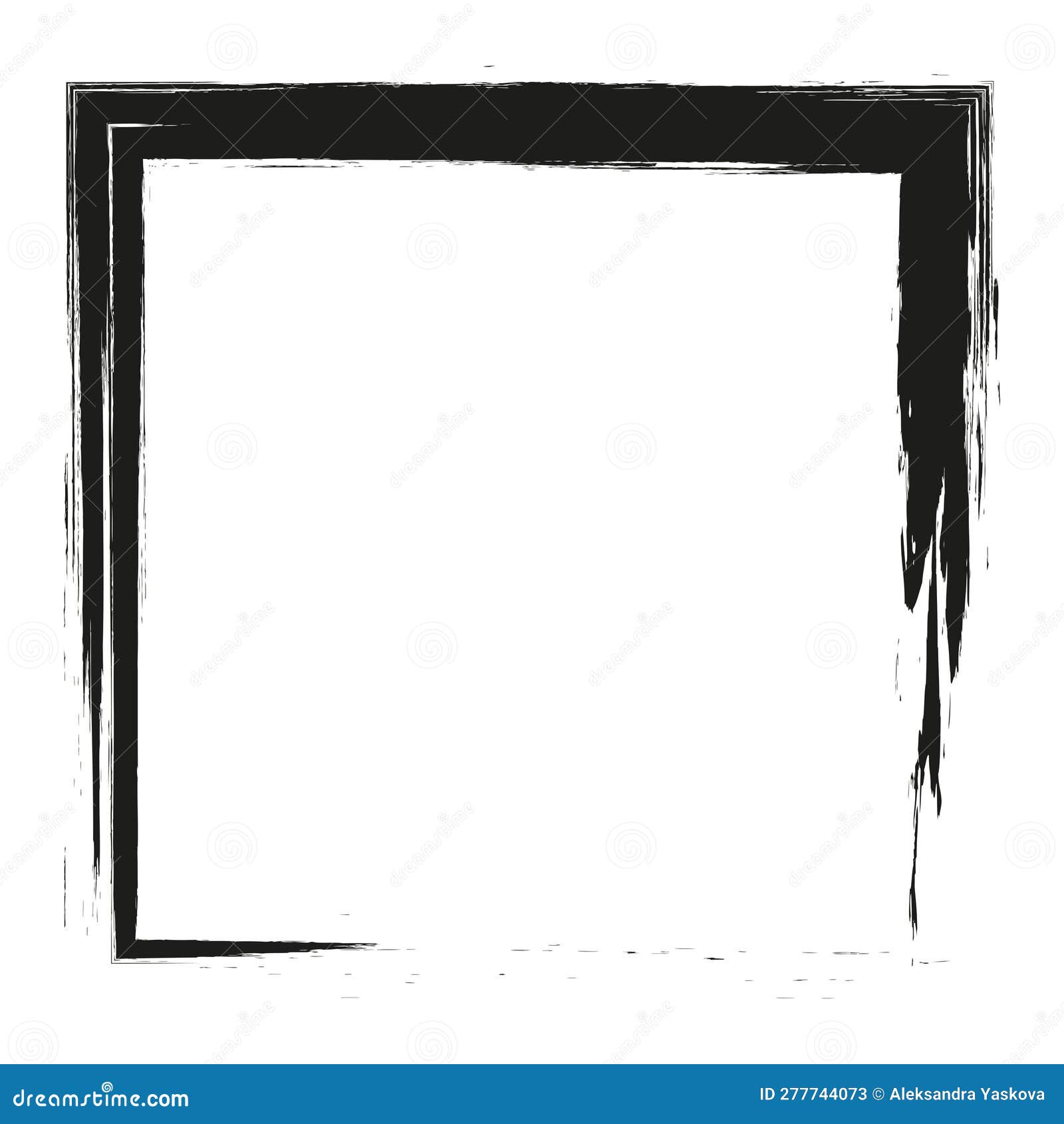 Textured Geometric Square. Frame Stock Vector - Illustration of graphic ...
