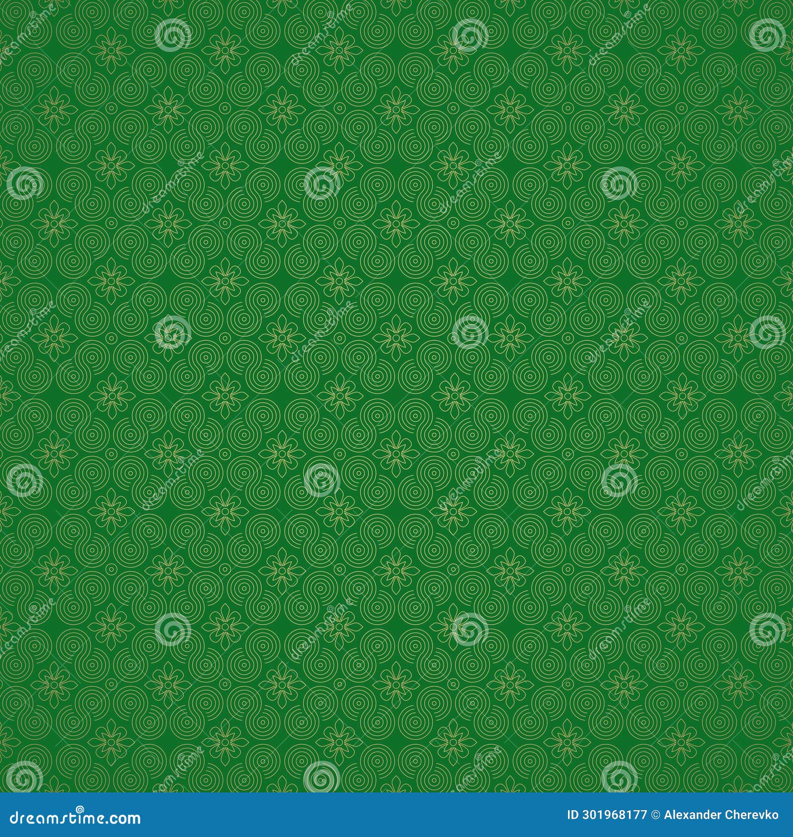 Textured Gorgeous Background in Green Shade with Gold Pattern Stock ...