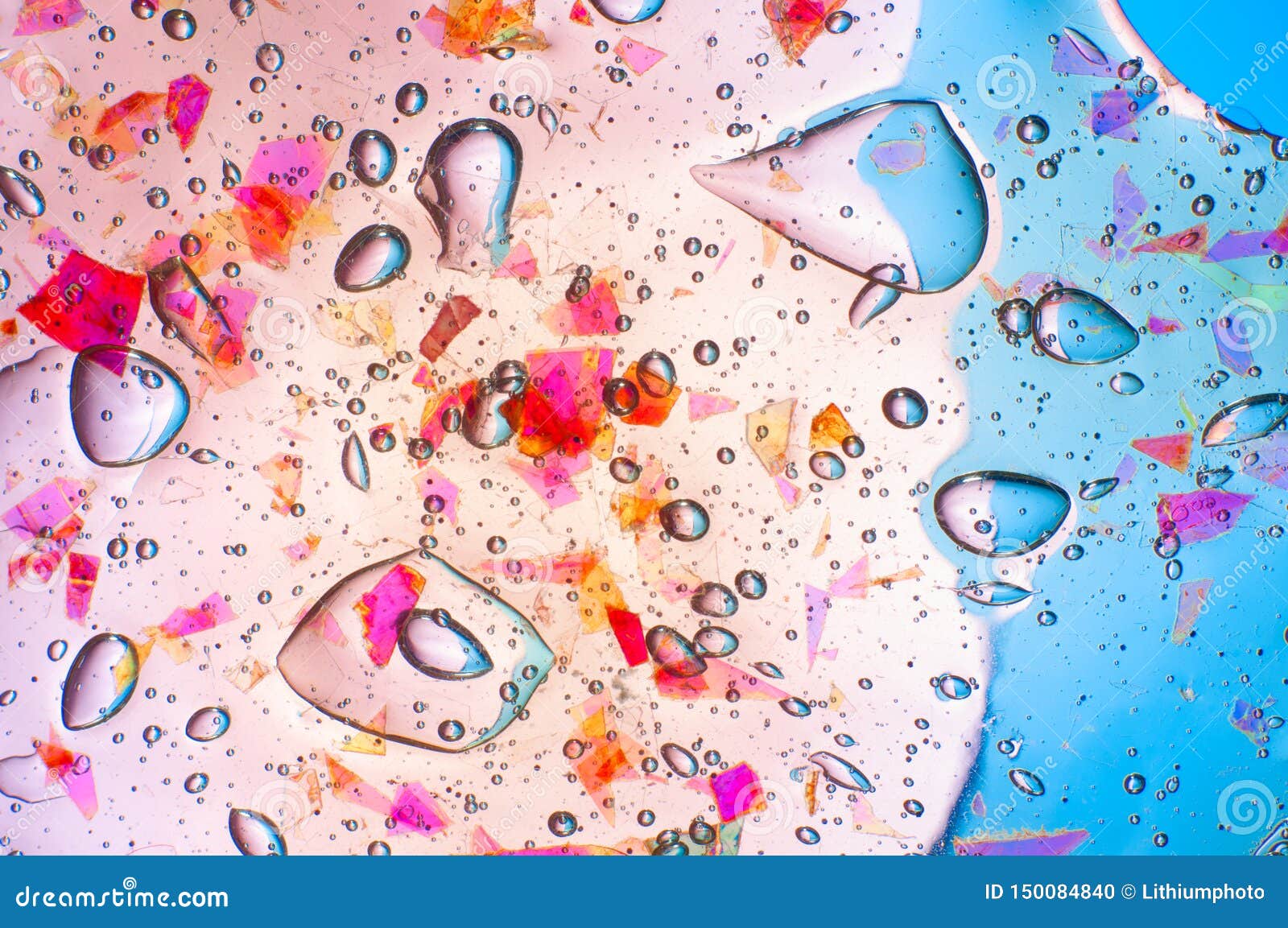 Textured Gradient Background Transparent Slime with Particles Inside ...