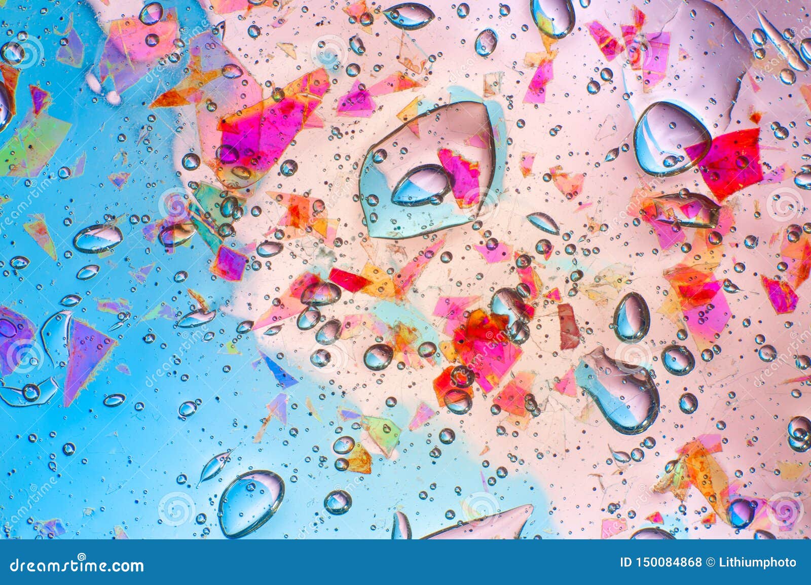 Textured Gradient Background Transparent Slime with Particles Inside ...