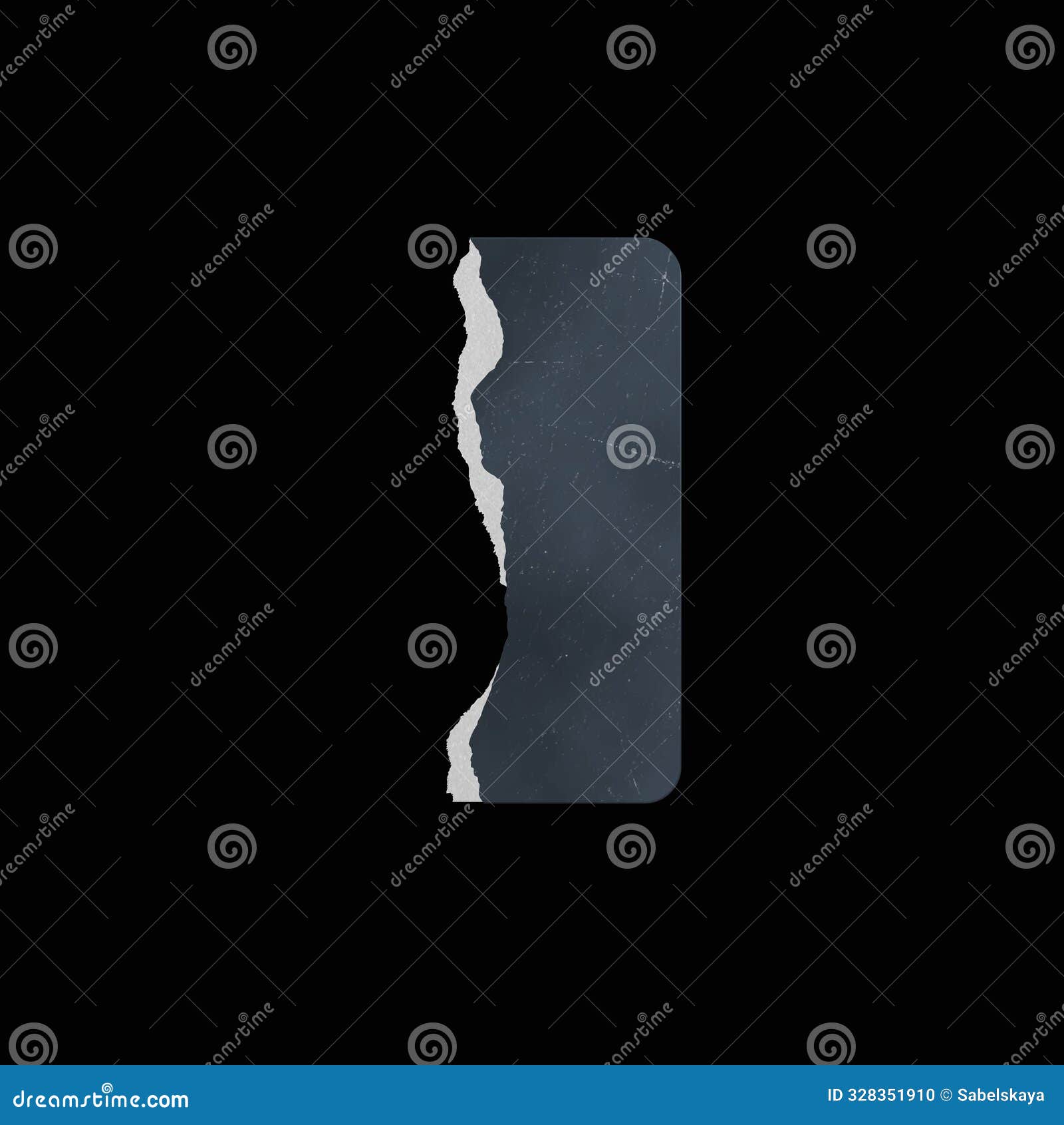 Textured Gray Paper, Torn and Vertical Vector on Isolated Background ...
