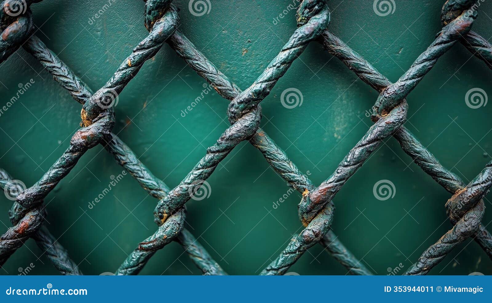 Textured Green Wire Mesh Pattern with Interlaced Ropes Stock Image ...