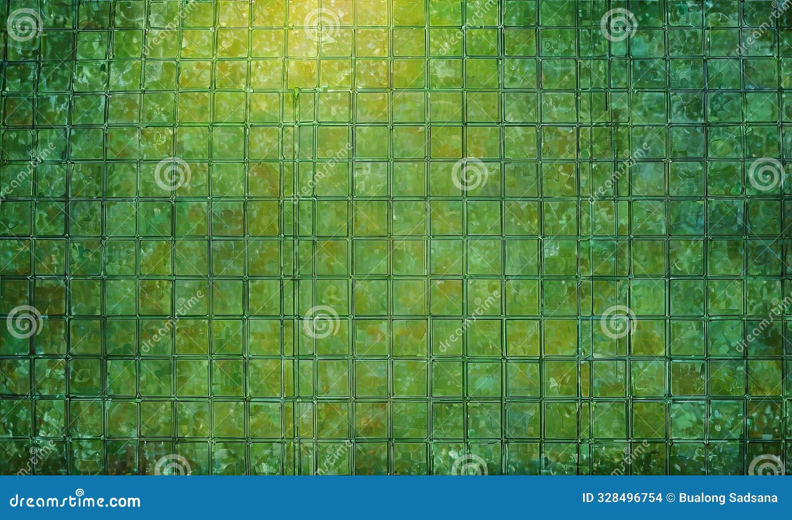 Textured Green and Yellow Grid Pattern Fills the Frame, with Bright ...