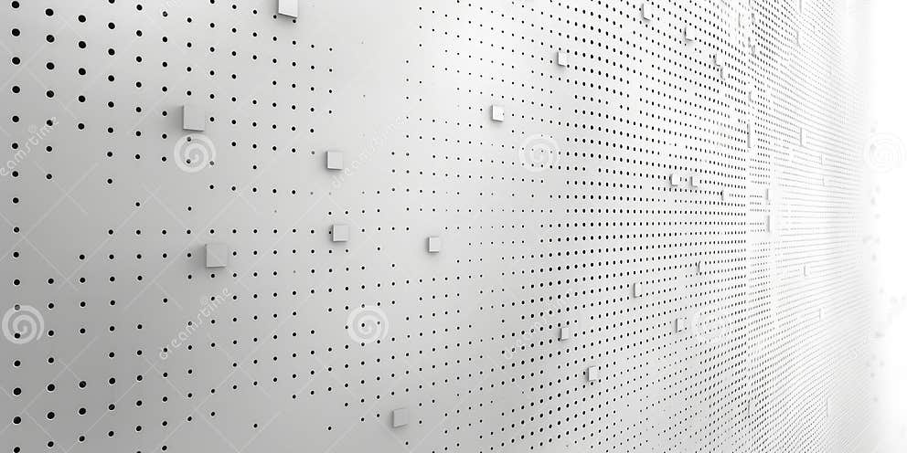 Textured Grid Pattern on White Background with Three-dimensional ...