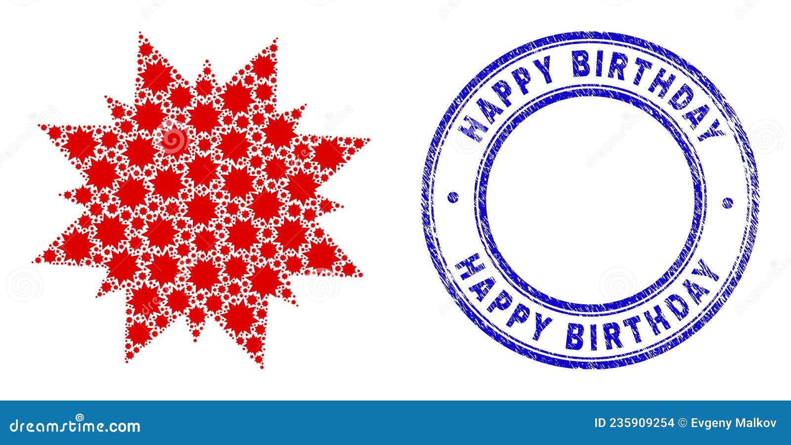 Textured Happy Birthday Stamp Seal and Multi Pointed Star Recursive ... Textured Happy Birthday Stamp Seal and Multi Pointed Star Recursive ...