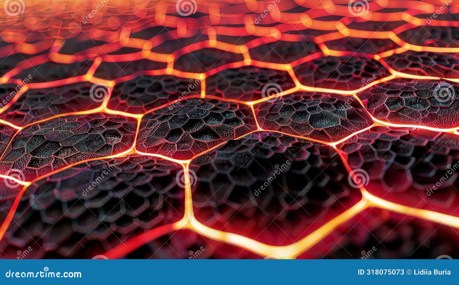 Textured Honeycomb Pattern: Biological Cells or Tech Art, Generative Ai ...