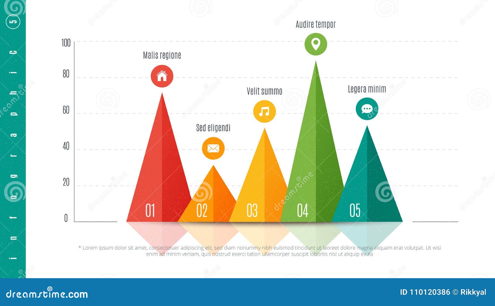 Textured Infographic Bar Chart Template with 4 Options Stock Vector ...