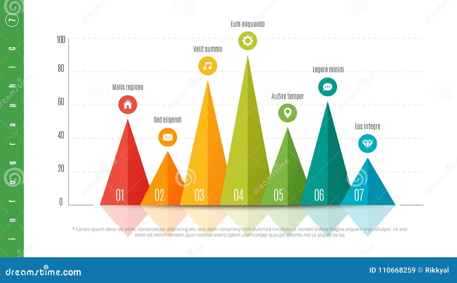 Textured Infographic Bar Chart Template with 4 Options. Vector D Stock ...