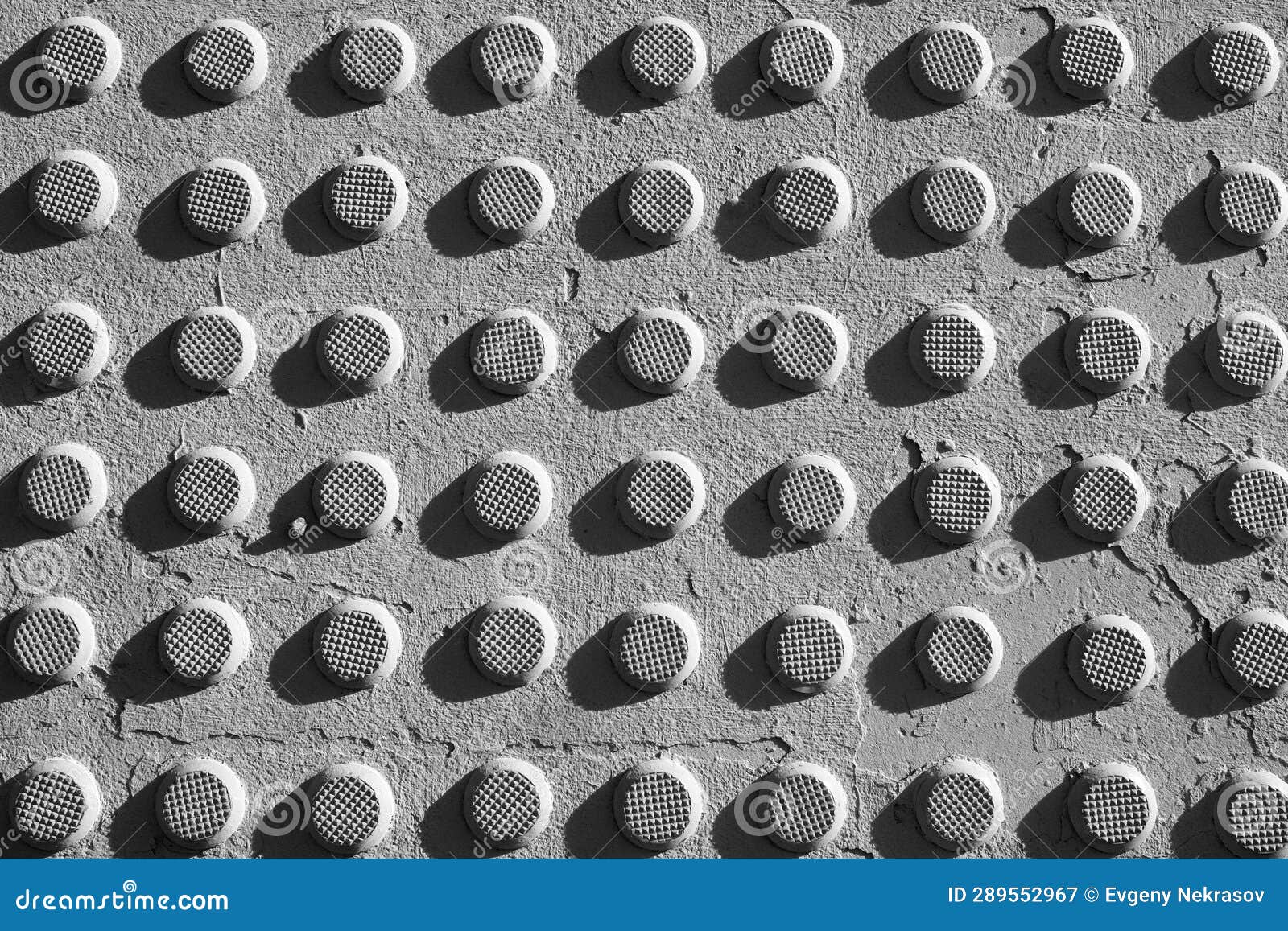 Textured Iron Rivets on a Concrete Surface. Stock Image - Image of ...