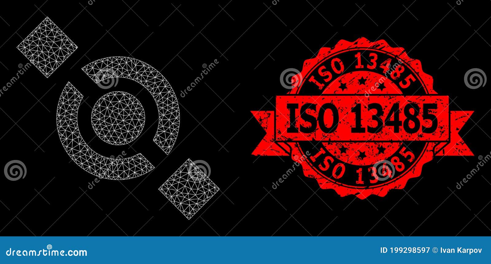 ISO 13485 Stamp. Vector. ISO 13485 Badge Icon. Certified Badge Logo ...