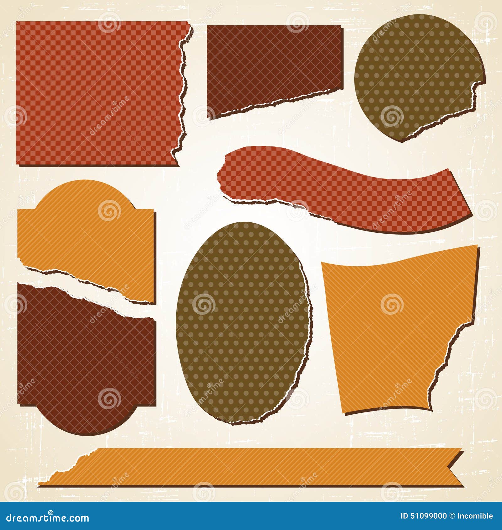 Textured Labels and Stickers Set in Retro Style Stock Vector ...