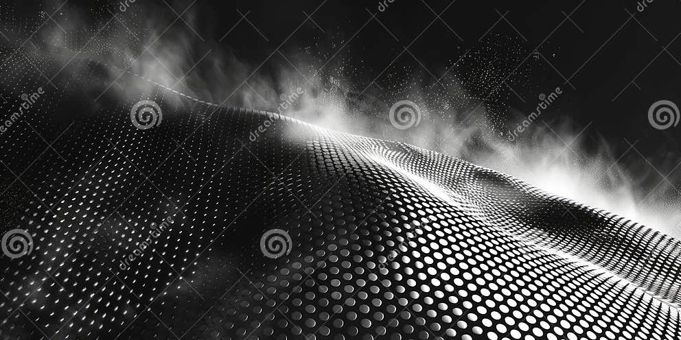 Textured Landscape with Dot Patterns and Wispy Smoke Effect during ...