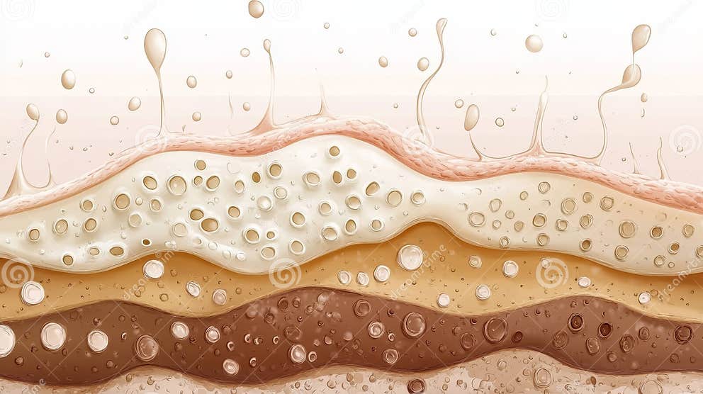 Textured Layers of Foam in Various Colors Create a Soothing Visual ...