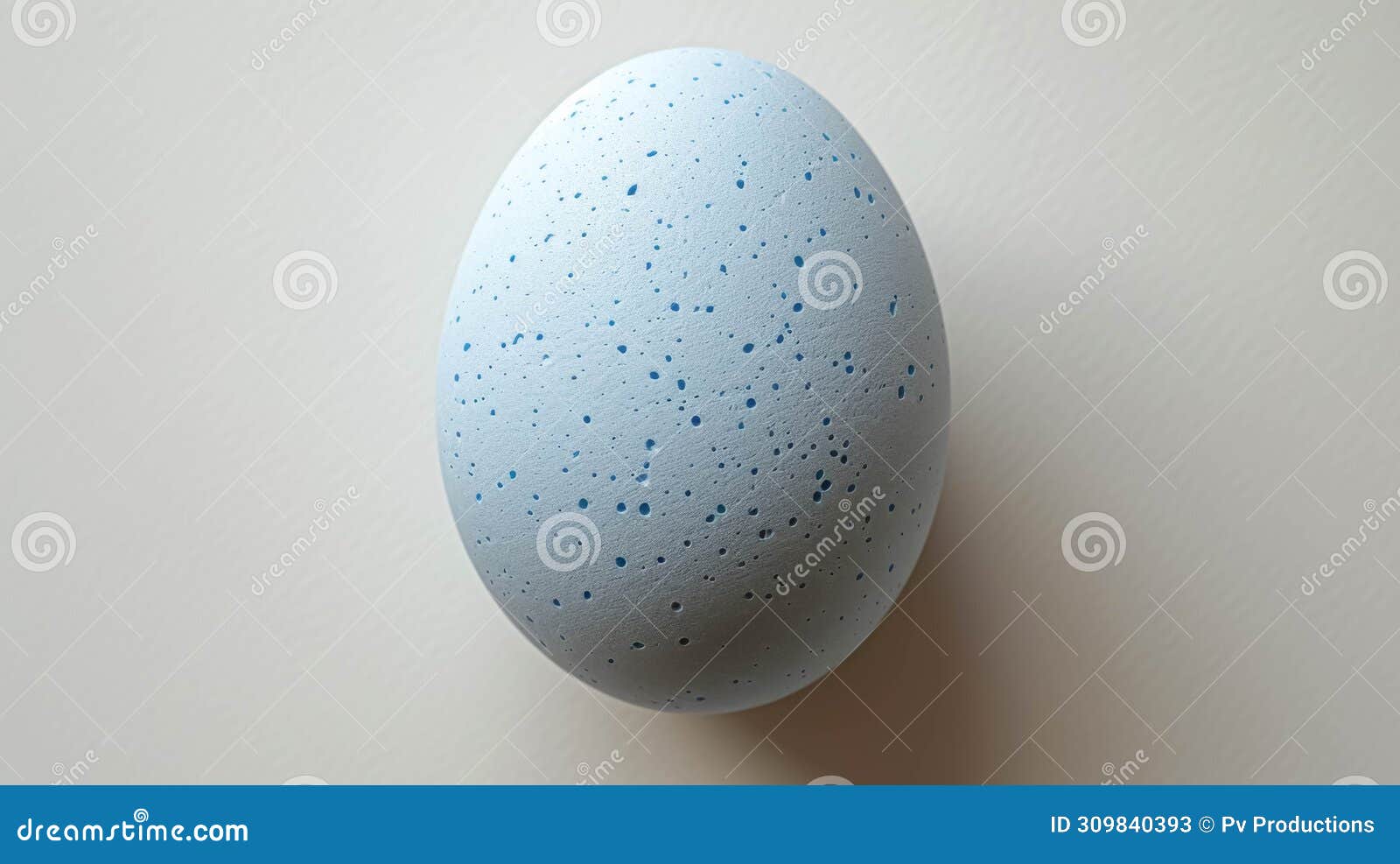 Textured Light Blue Egg on a White Background Isolated. Stock ...