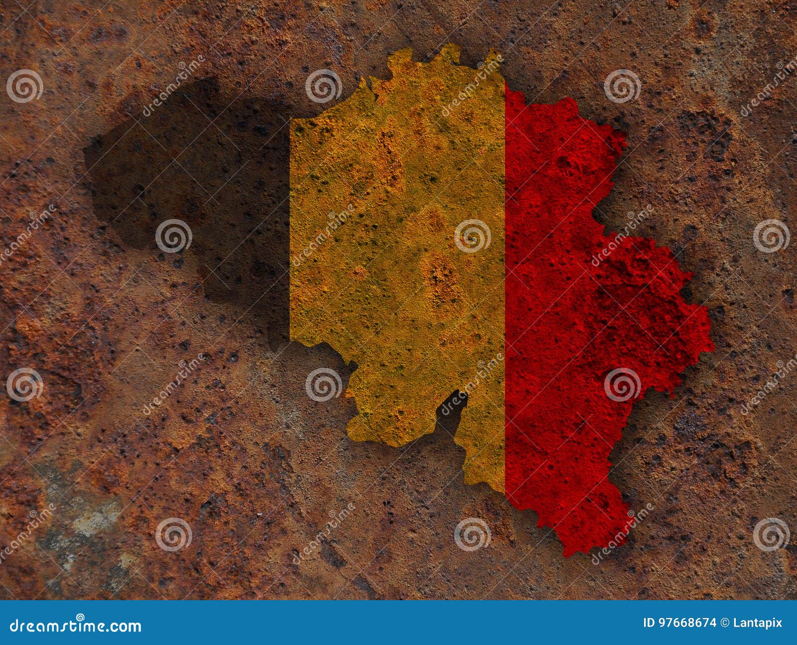 Textured Map of Belgium in Nice Colors Stock Photo - Image of design ...